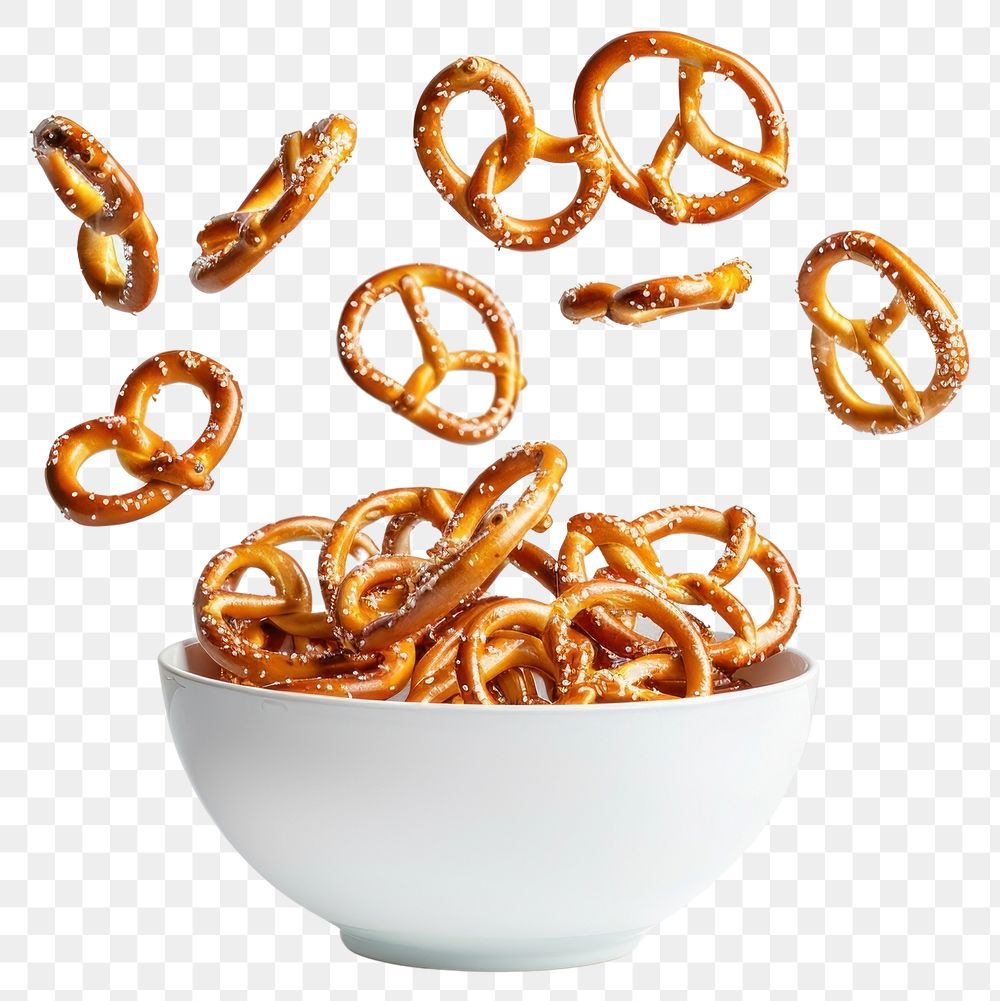 PNG Crispy pretzels white bowl | Premium PNG - rawpixel