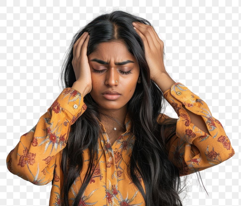 PNG Indian woman stress person | Premium PNG - rawpixel