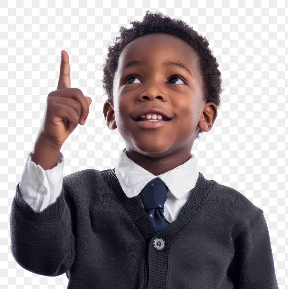 Child pointing up smiling | Premium PNG - rawpixel