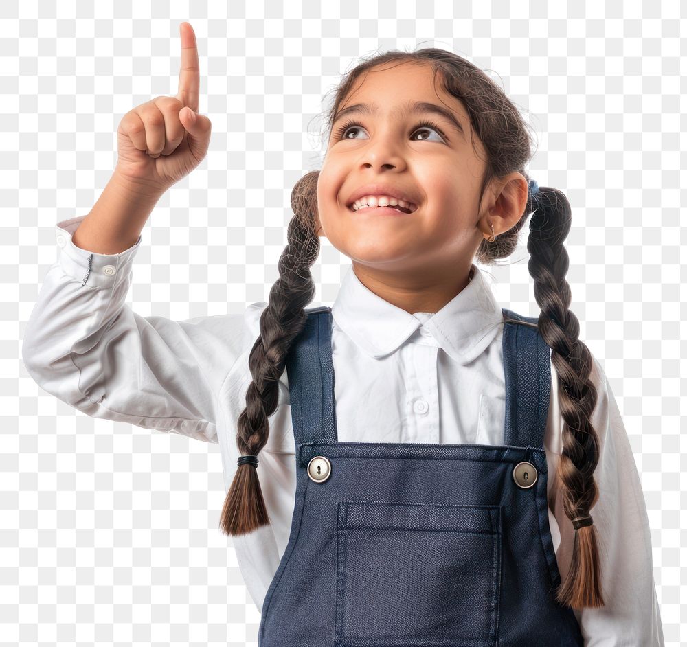 Happy child pointing up | Free PNG - rawpixel