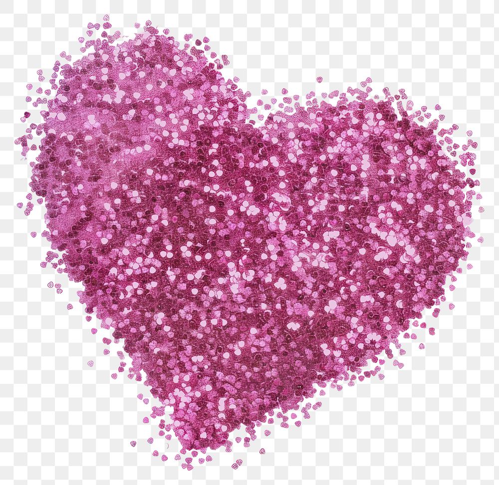 Sparkling pink glitter heart | Free PNG - rawpixel