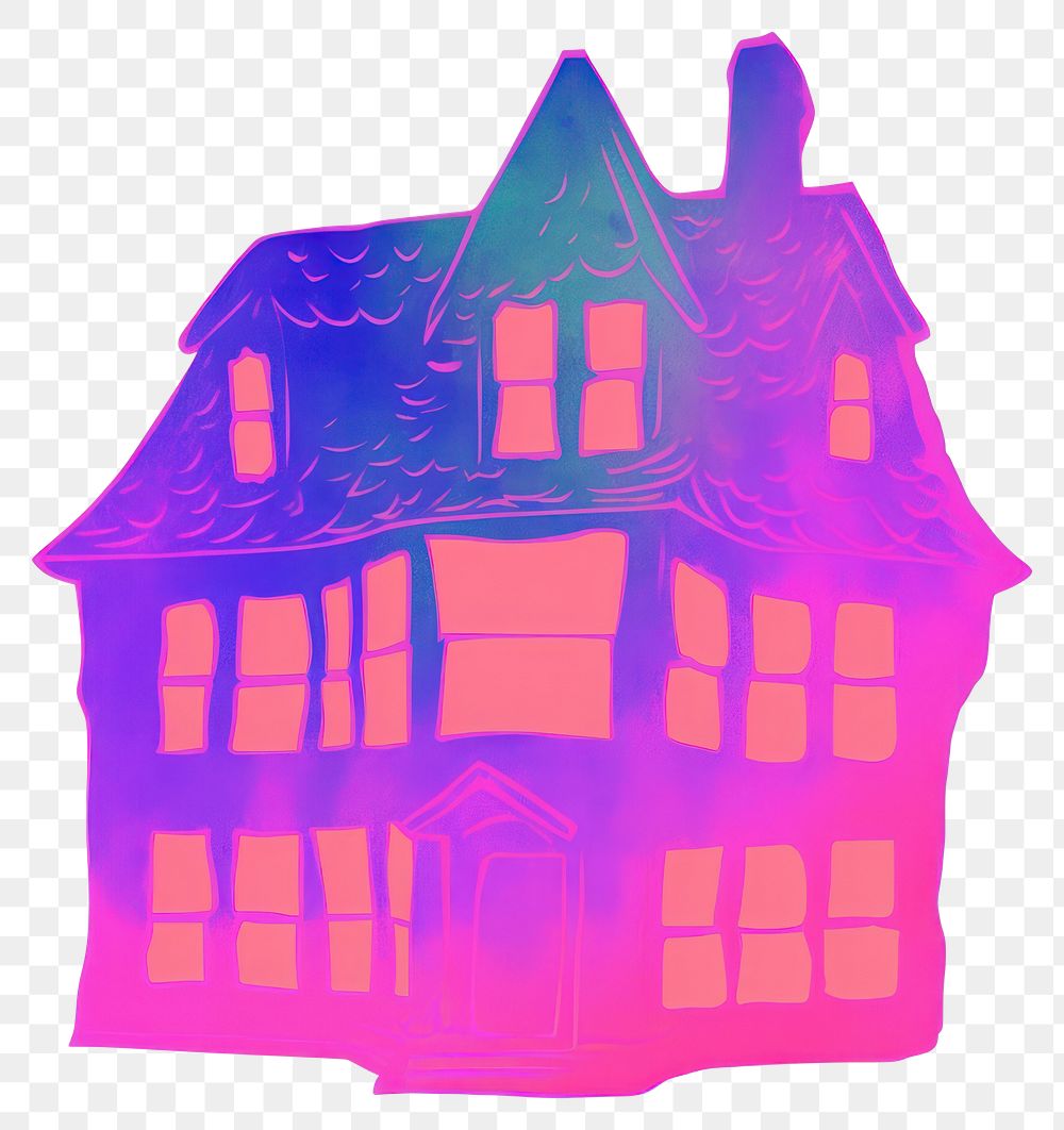 PNG Colorful haunted house illustration | Free PNG - rawpixel
