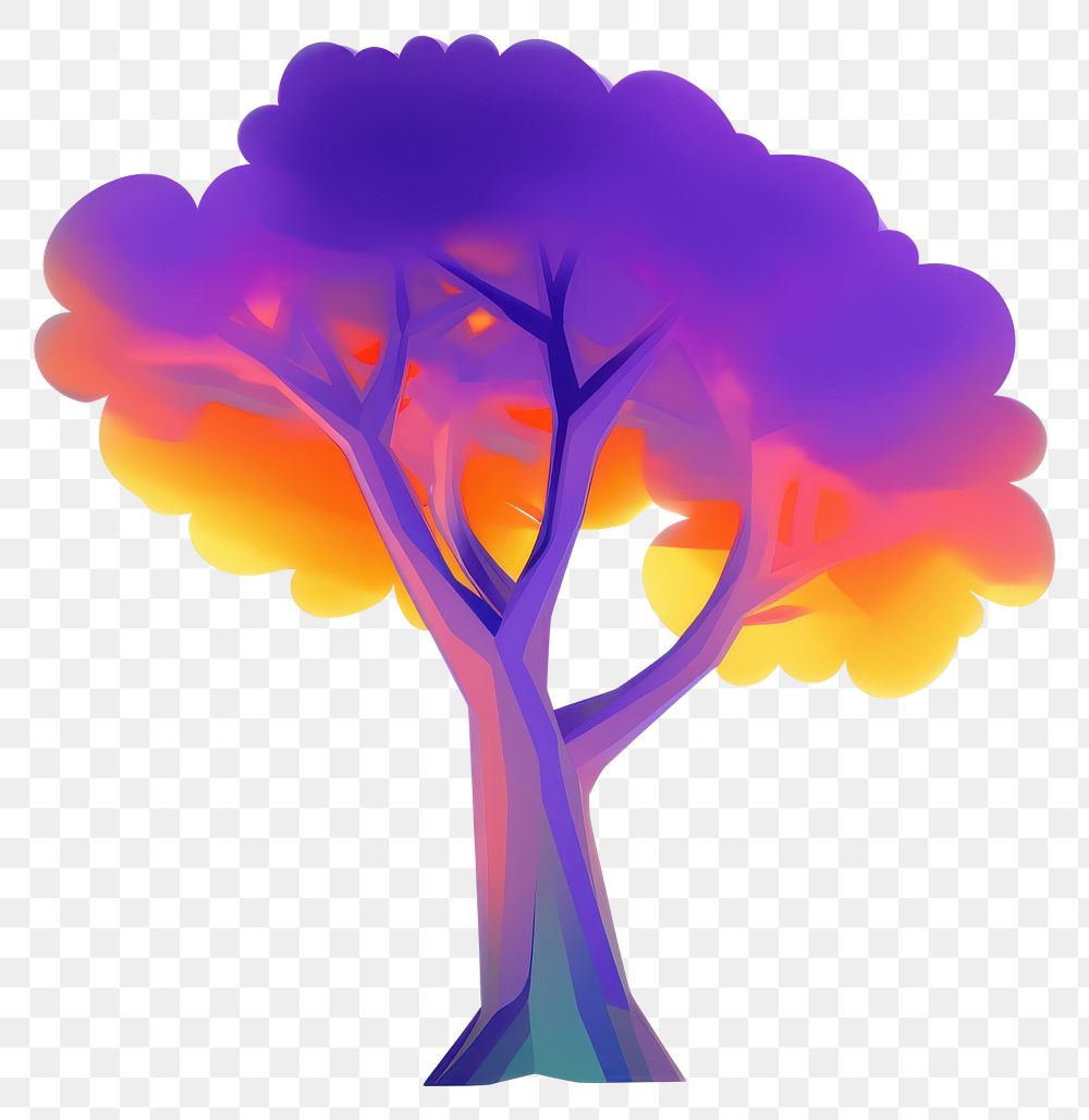 PNG Vibrant gradient tree illustration | Free PNG - rawpixel