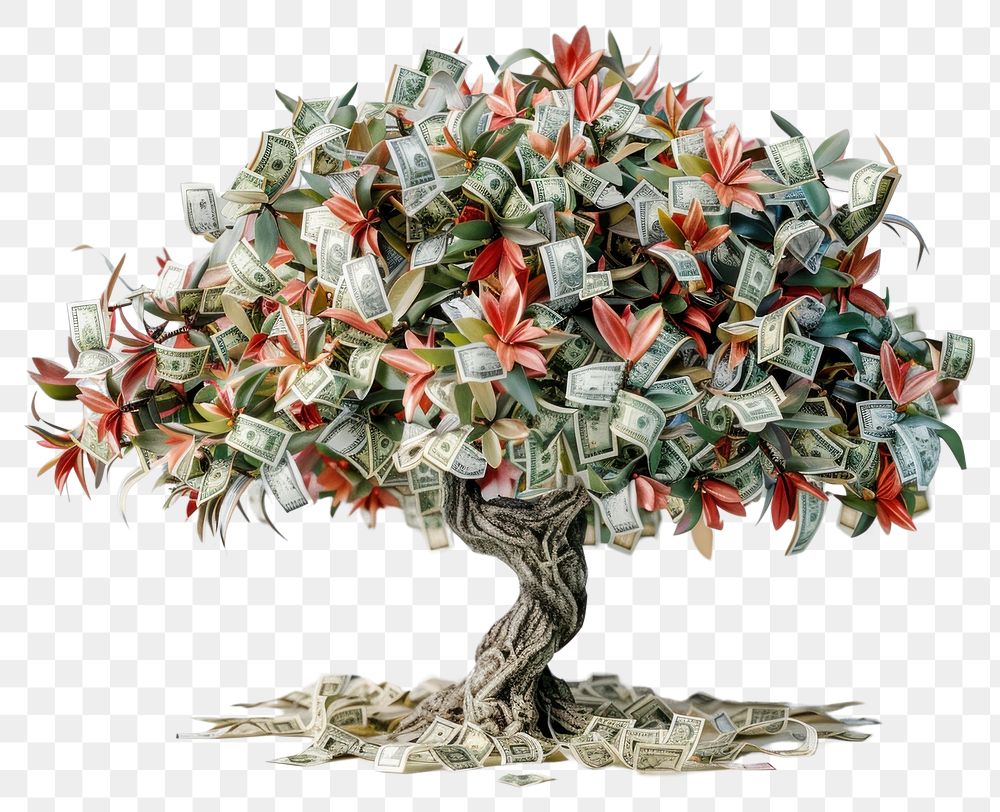 PNG Money tree dollar bills | Premium PNG - rawpixel