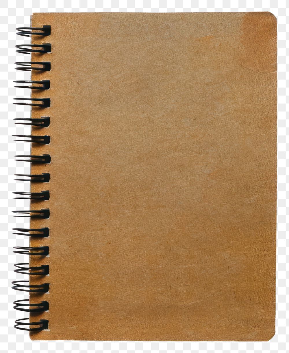 PNG Brown spiral-bound notebook cover | Free PNG - rawpixel