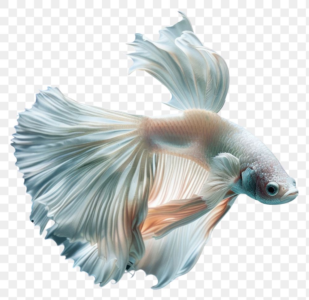 PNG Elegant white betta fish | Premium PNG - rawpixel