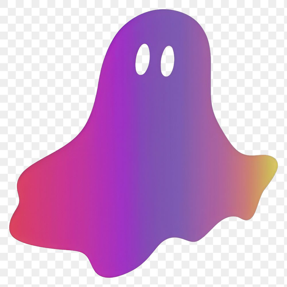 Colorful gradient ghost illustration | Free PNG - rawpixel