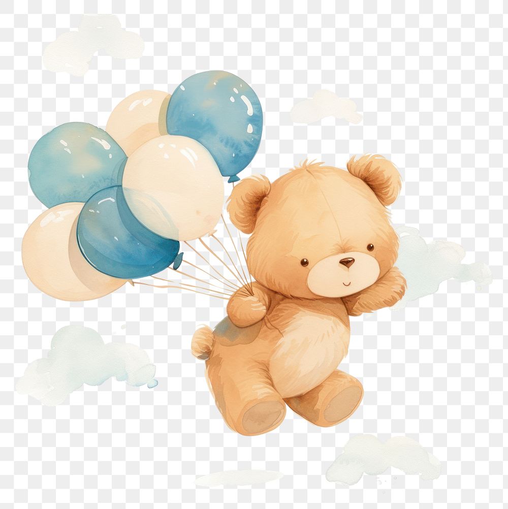 PNG Cute teddy bear balloons | Premium PNG - rawpixel