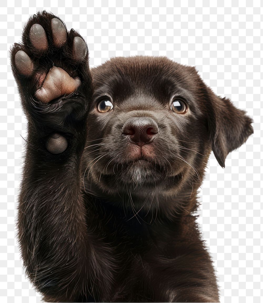 PNG Adorable puppy waving paw | Free PNG - rawpixel