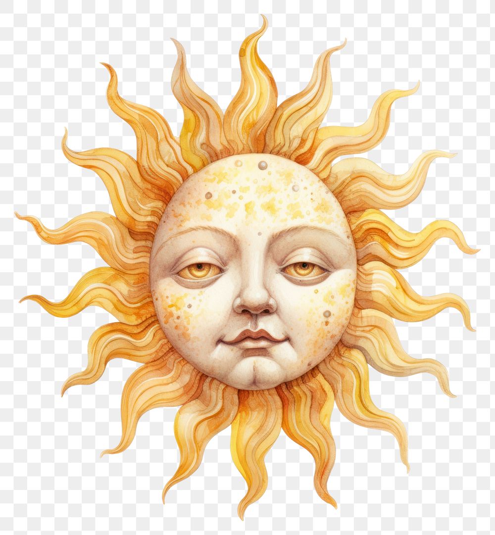 PNG Radiant sun face illustration | Free PNG - rawpixel