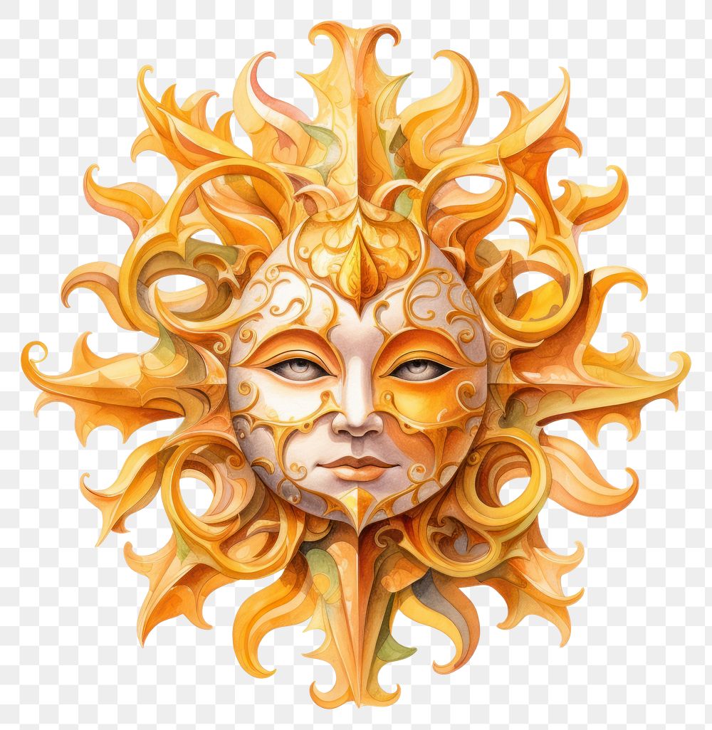 PNG Sun face mask illustration | Premium PNG - rawpixel