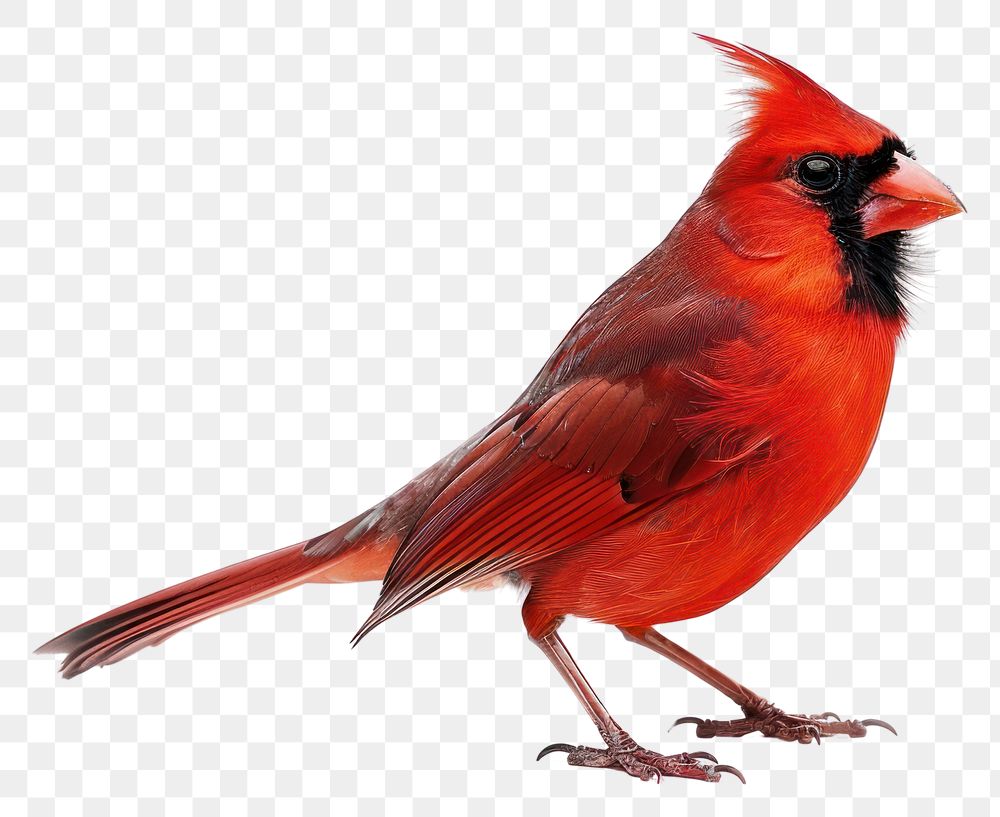 PNG Vibrant red cardinal bird | Free PNG - rawpixel