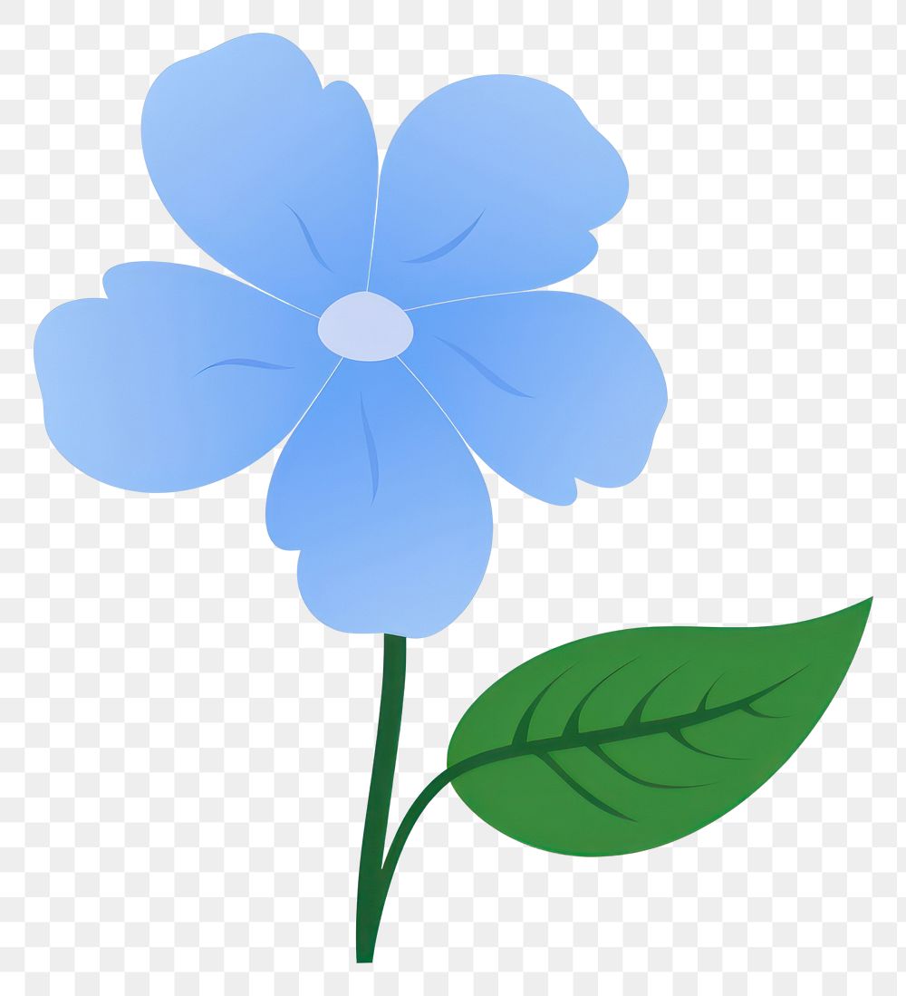 PNG Simple blue flower illustration | Premium PNG - rawpixel