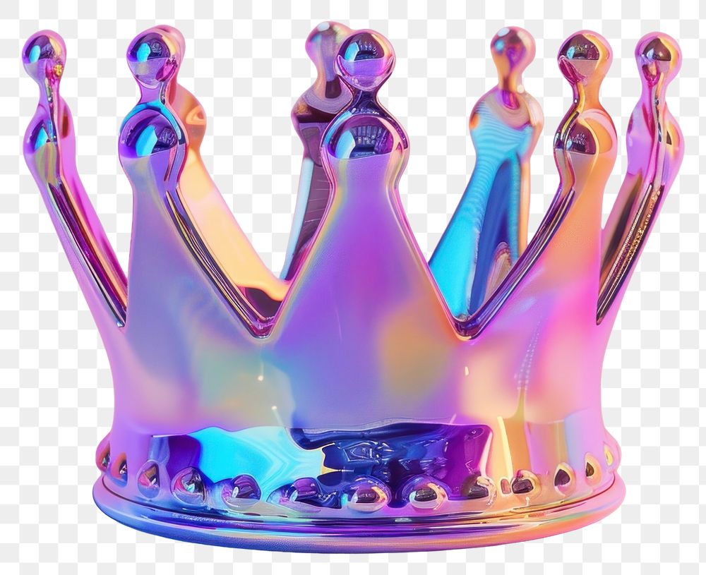 Colorful, reflective, shiny, crown, regal | Free PNG - rawpixel