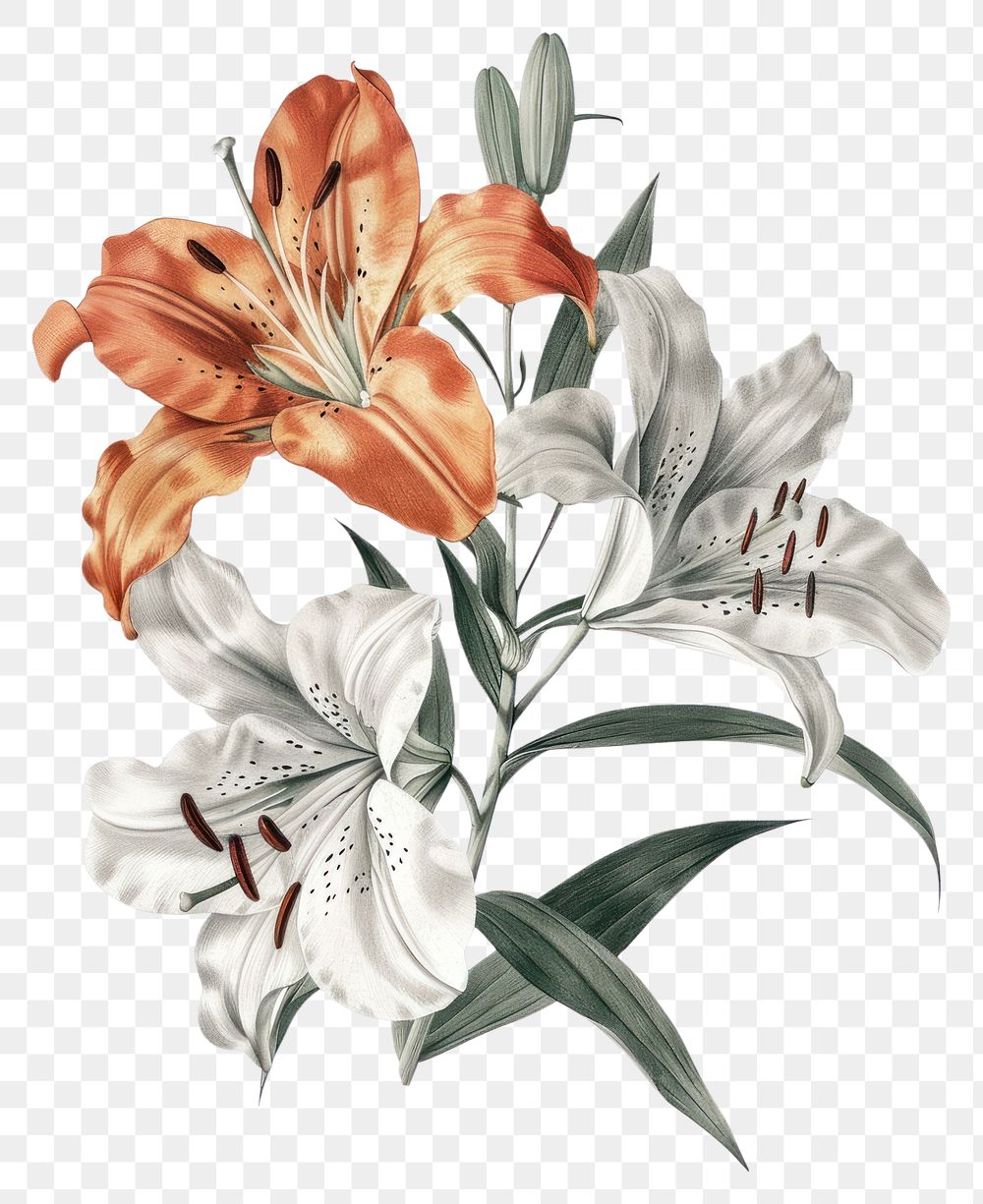 PNG Elegant lily flower illustration | Free PNG - rawpixel PNG Elegant lily flower illustration | Free PNG - rawpixel