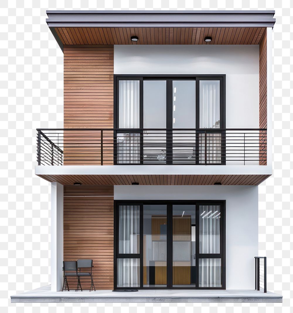 Modern two-story house design | Free PNG - rawpixel