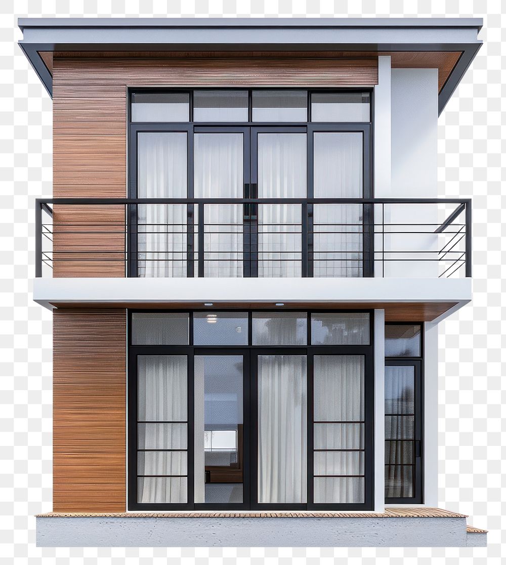 Modern two-story house design | Premium PNG - rawpixel