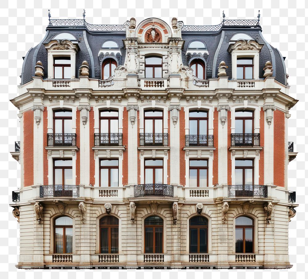 Elegant historic European architecture facade | Free PNG - rawpixel