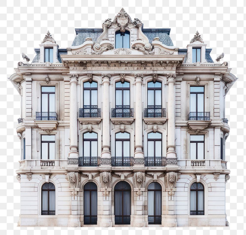 Elegant historic building facade | Free PNG - rawpixel