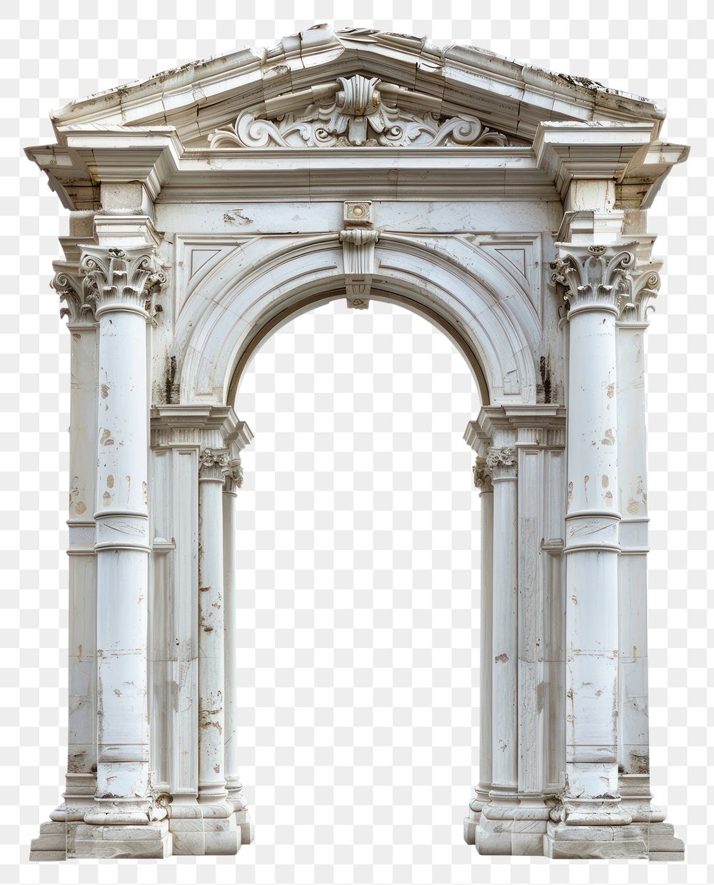 Classical marble archway architecture | Free PNG - rawpixel