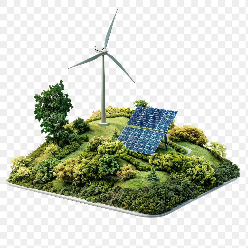 PNG Renewable energy landscape model | Free PNG - rawpixel