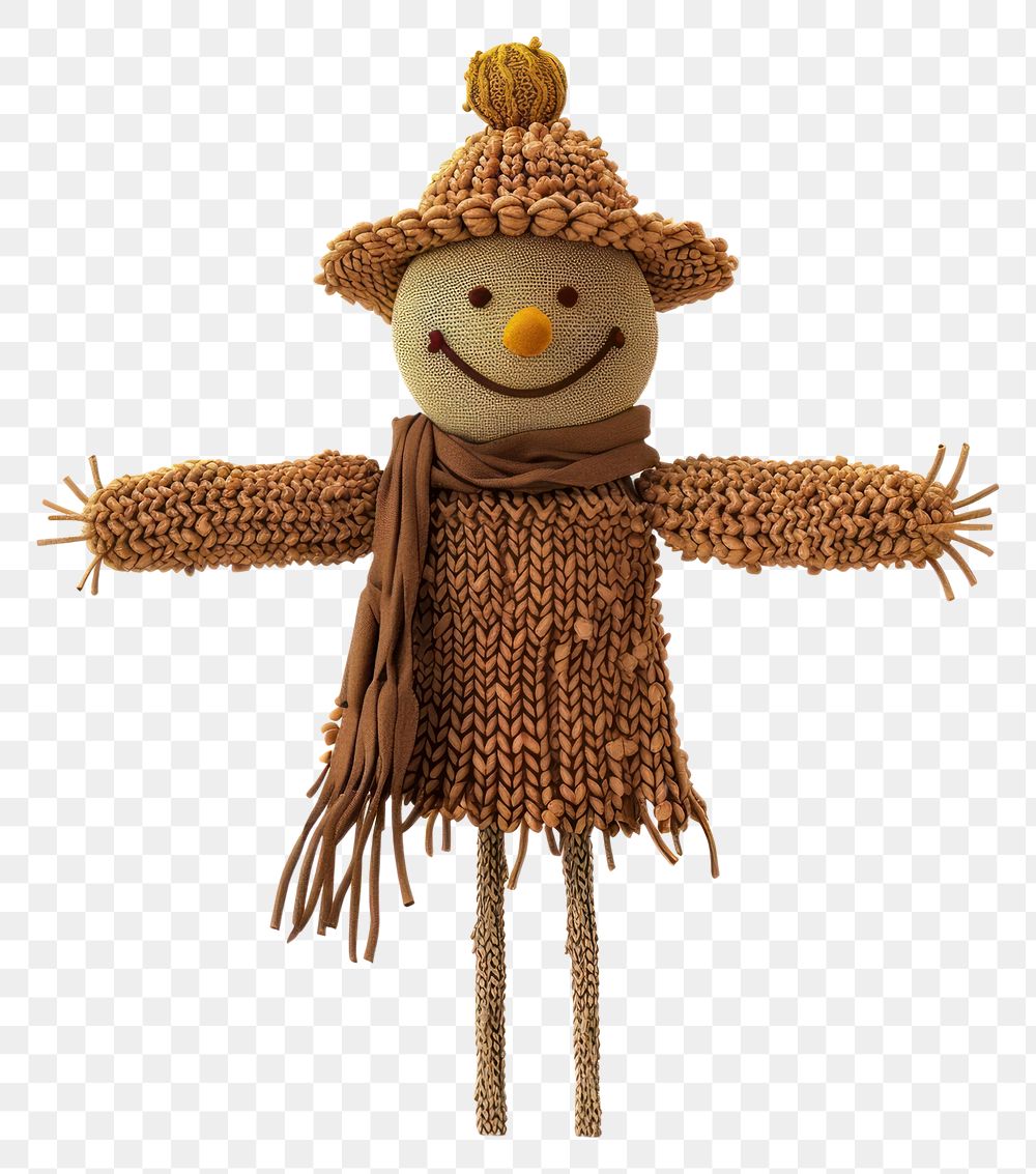 PNG Knitted scarecrow smiling face | Premium PNG - rawpixel