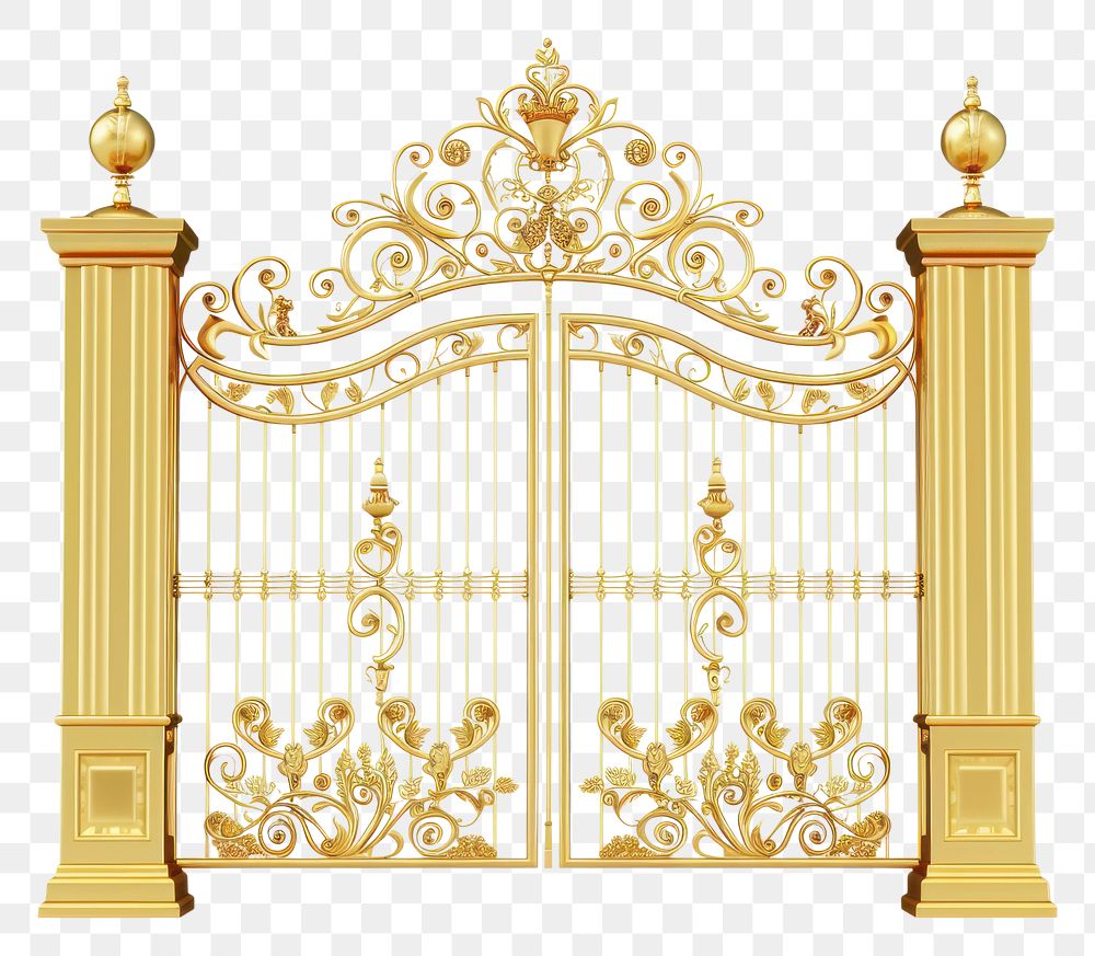 PNG Shiny Gold gate. | Premium PNG - rawpixel