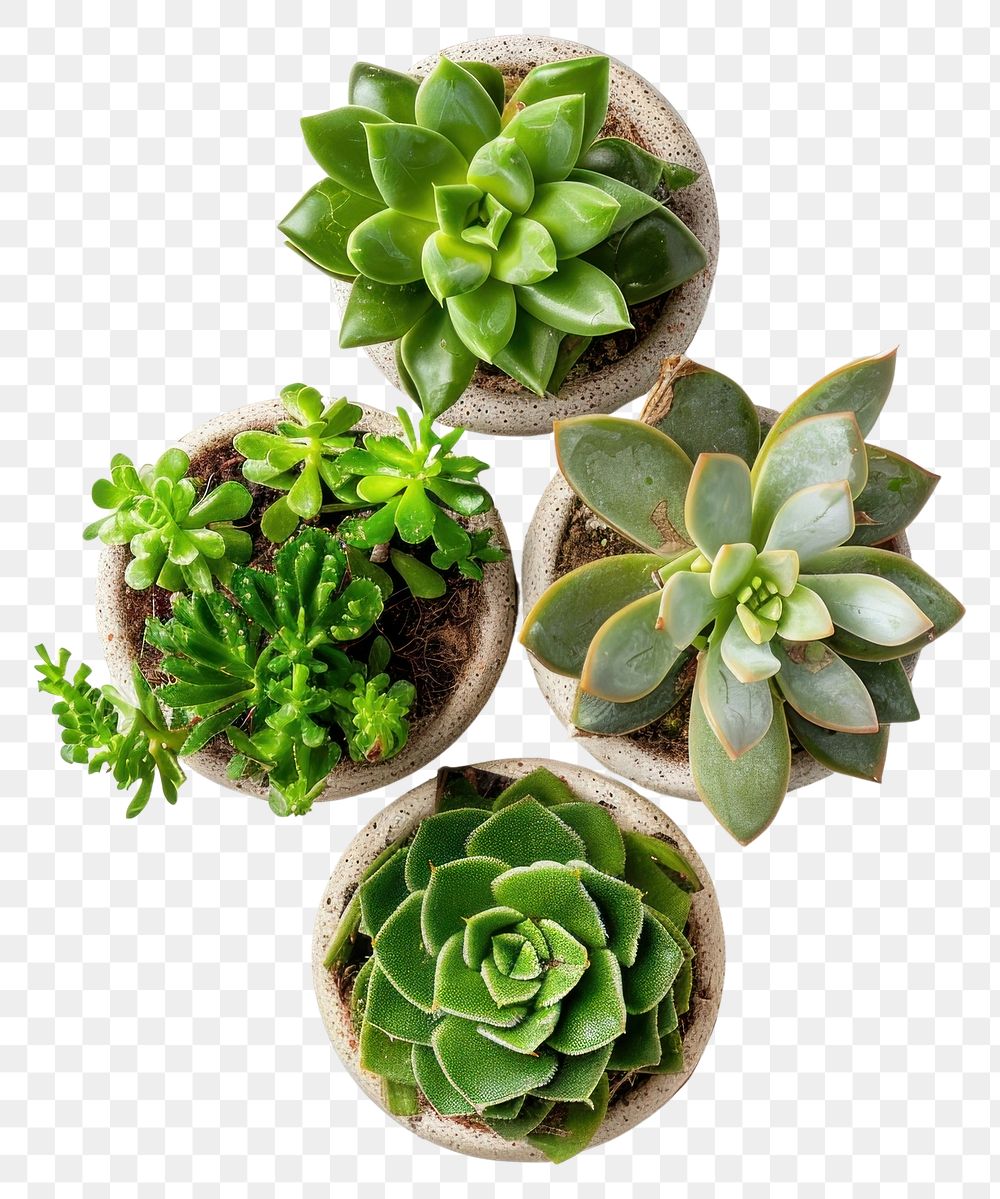 Top view succulent plant arrangement | Free PNG - rawpixel