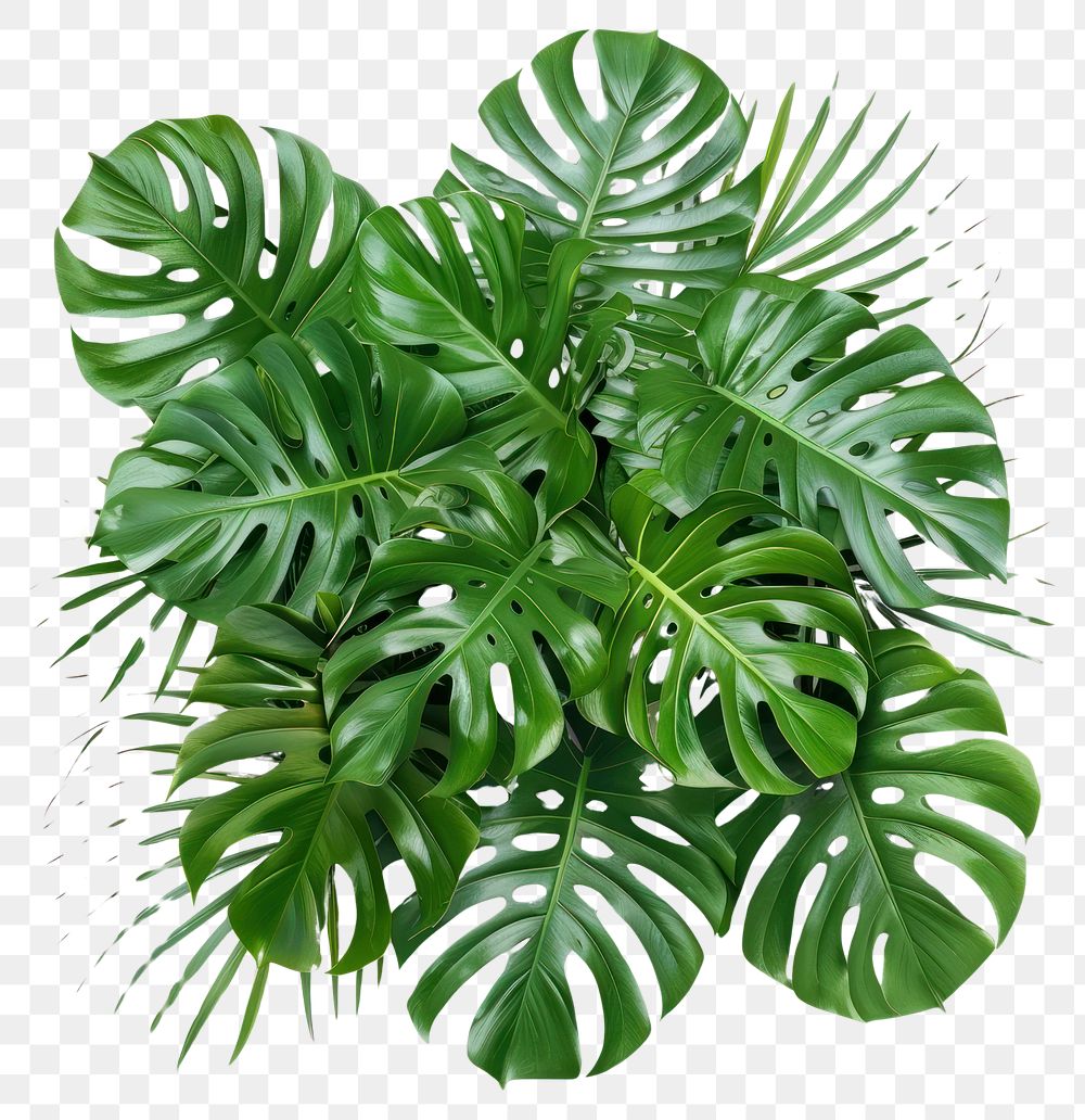 Lush tropical monstera leaves | Free PNG - rawpixel