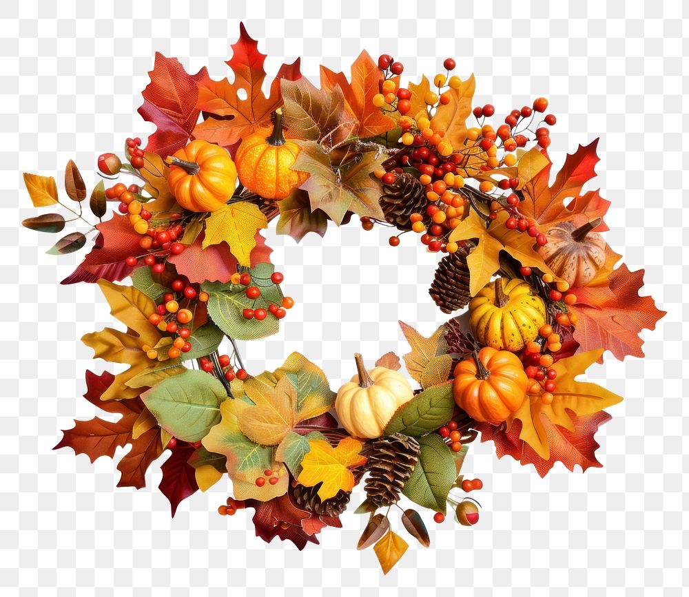 PNG Rustic fall harvest wreath | Free PNG - rawpixel