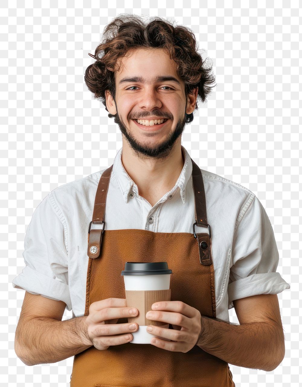 PNG Barista holding coffee cup | Free PNG - rawpixel