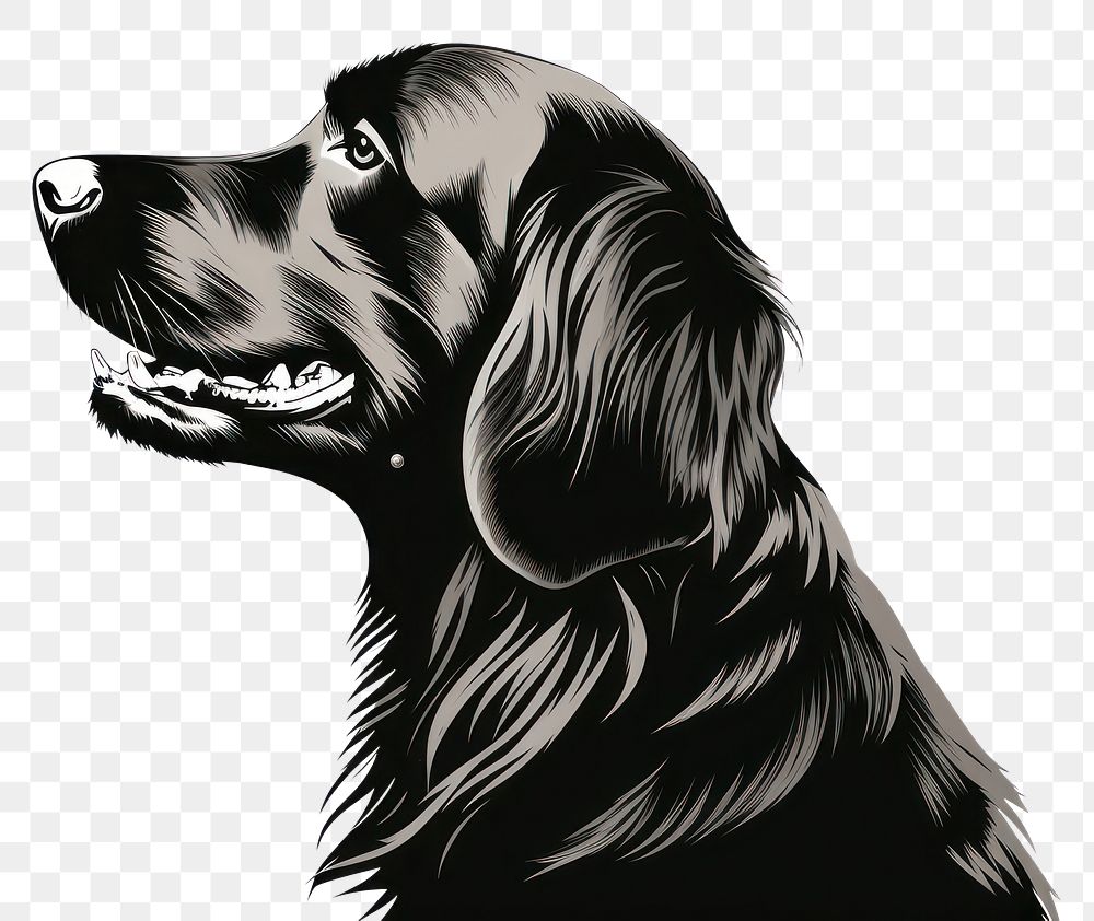 PNG Black dog profile illustration | Free PNG - rawpixel