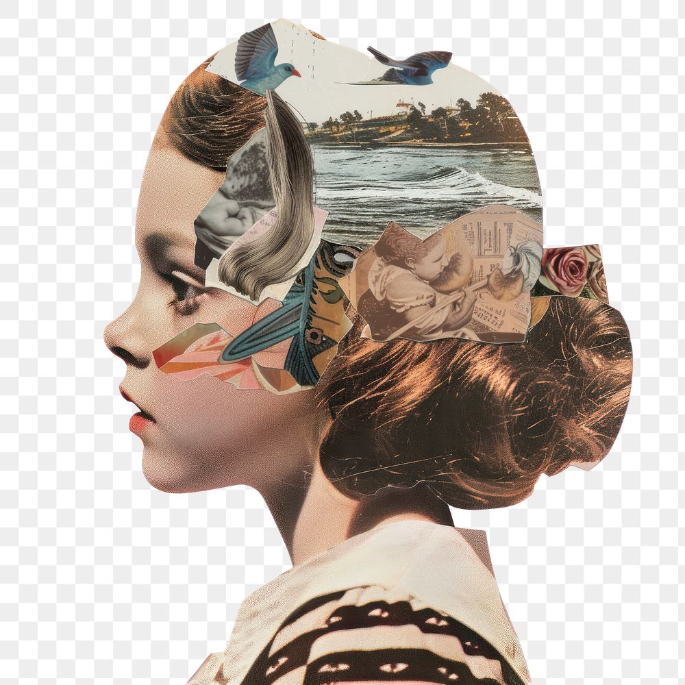 PNG Surreal collage portrait art | Free PNG - rawpixel