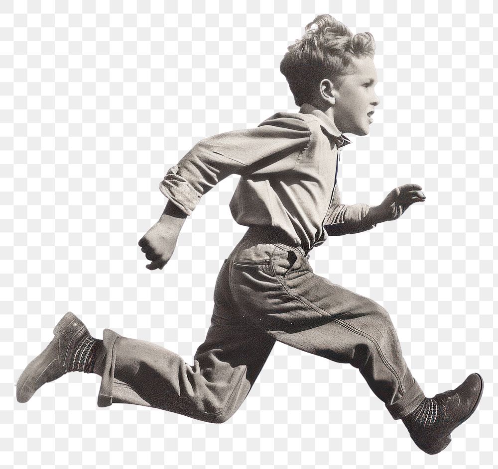 PNG Vintage boy running illustration | Premium PNG - rawpixel