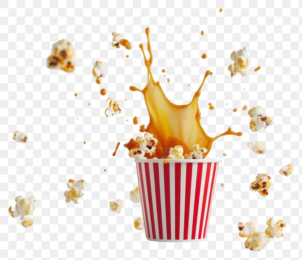 PNG Popcorn splash caramel explosion | Free PNG - rawpixel
