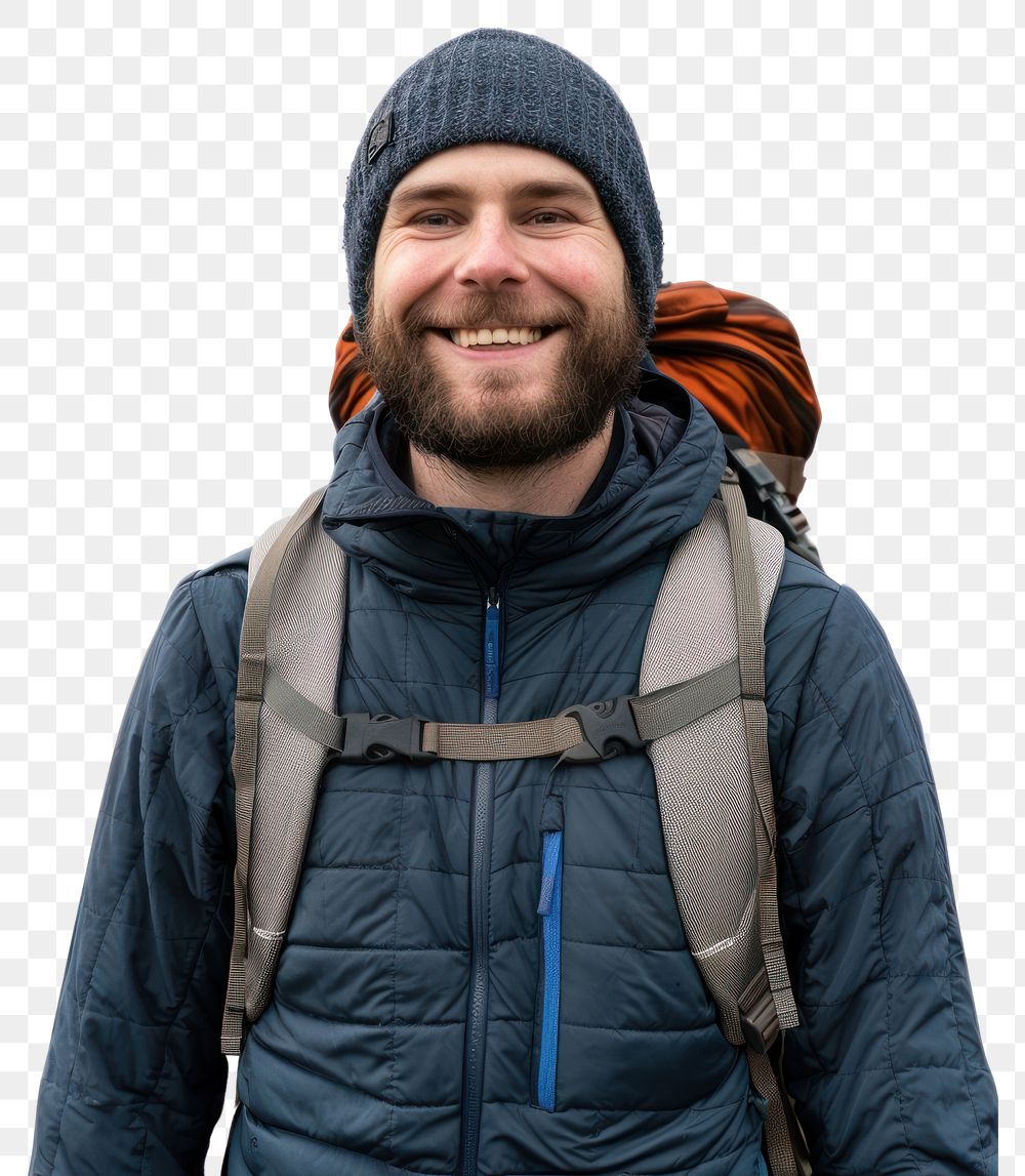 PNG Smiling man hiking photo | Free PNG - rawpixel