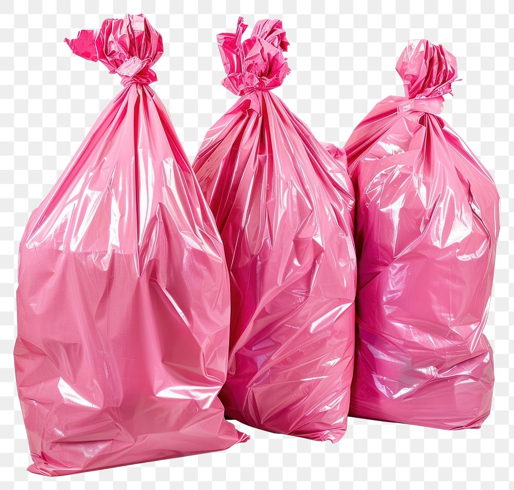 PNG Bright pink trash bags | Free PNG - rawpixel