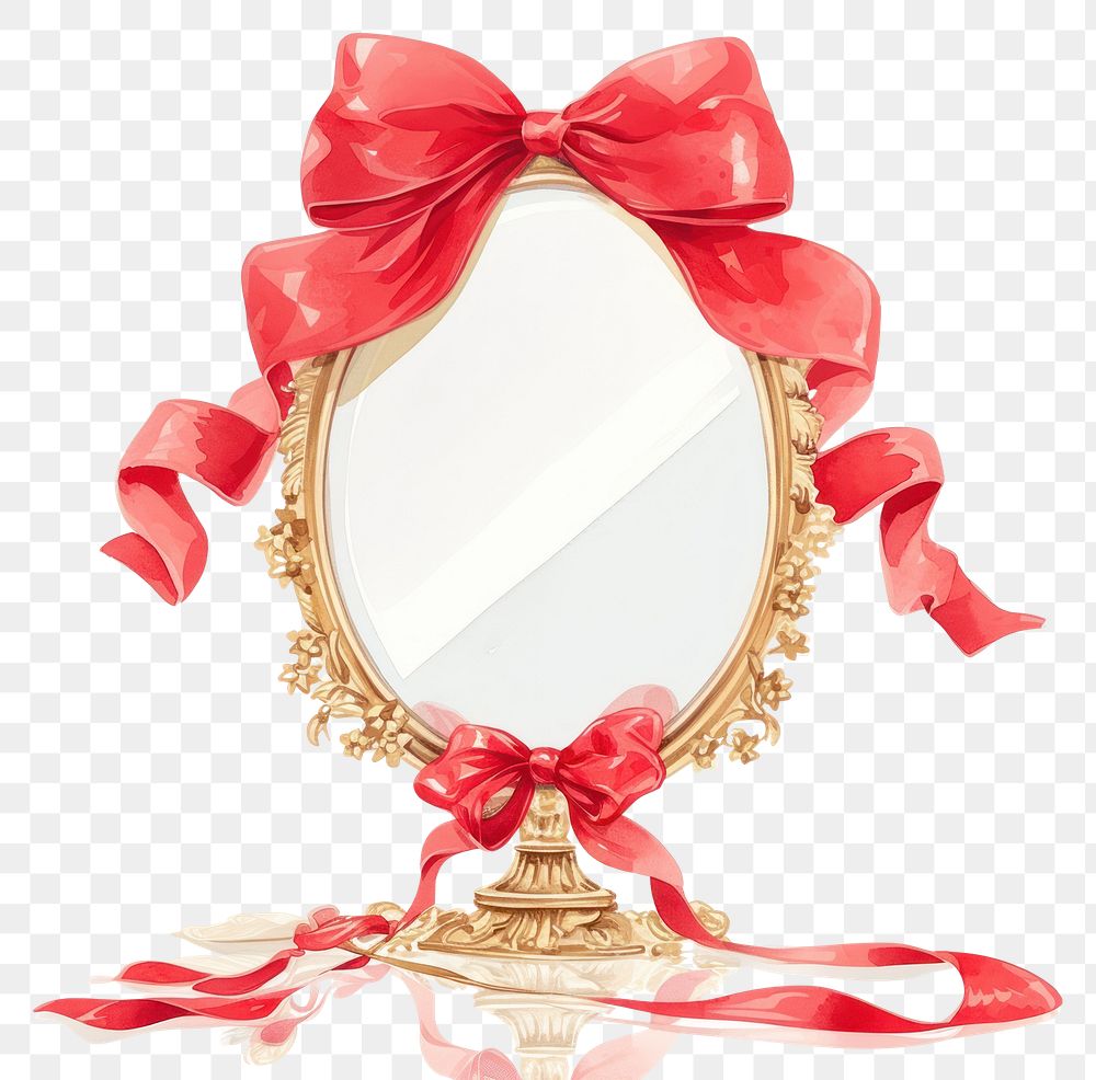 PNG Elegant mirror red ribbons | Premium PNG - rawpixel