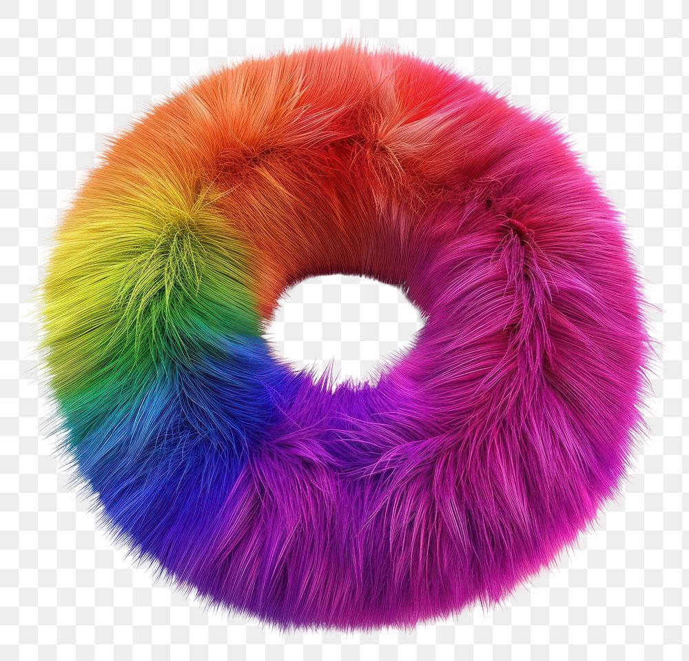 PNG Colorful furry rainbow donut | Free PNG - rawpixel