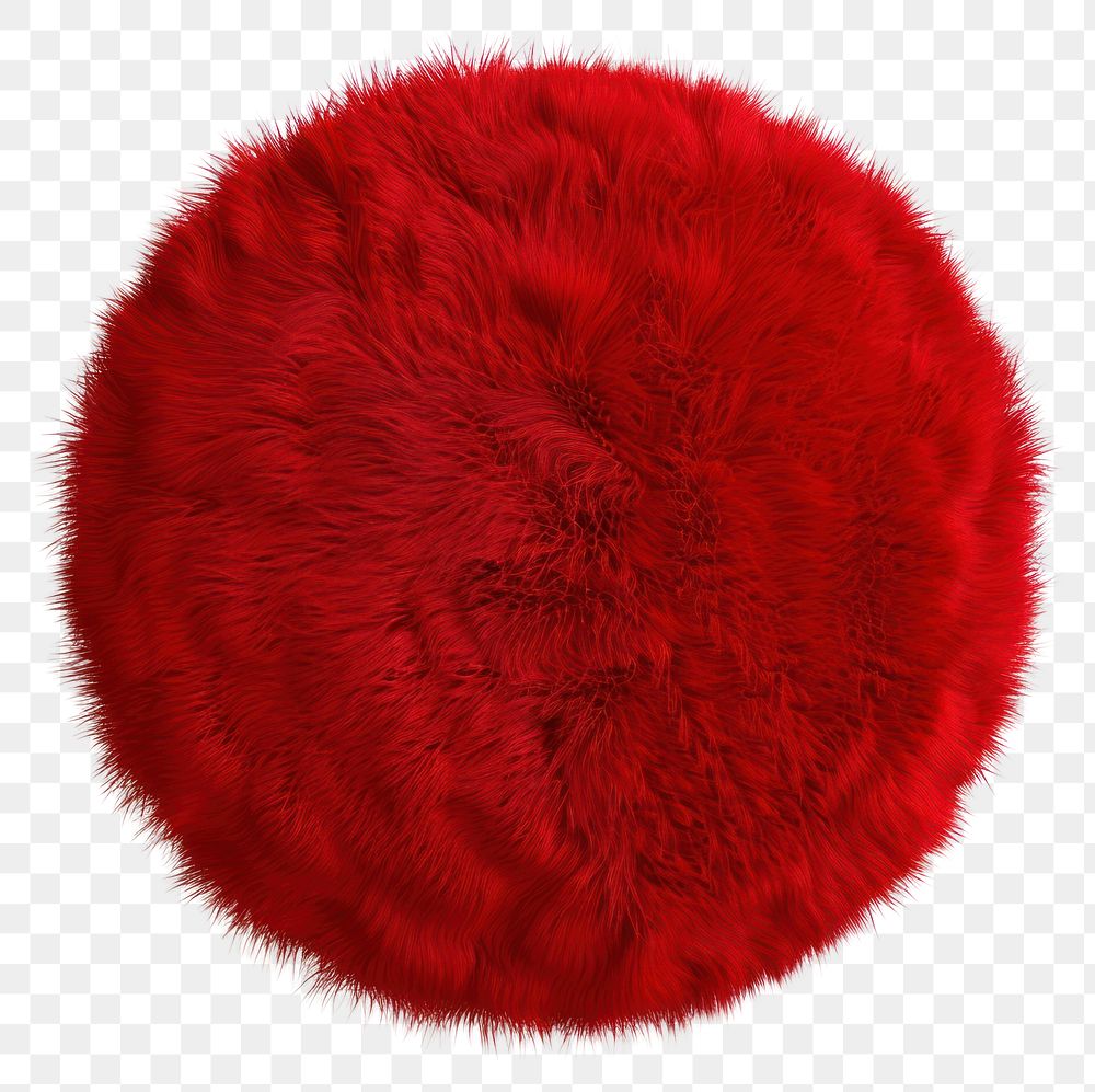 PNG Fluffy red round fur | Premium PNG - rawpixel
