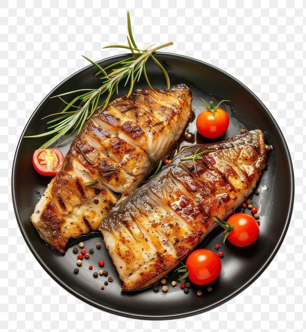 PNG Grilled fish cherry tomatoes | Free PNG - rawpixel