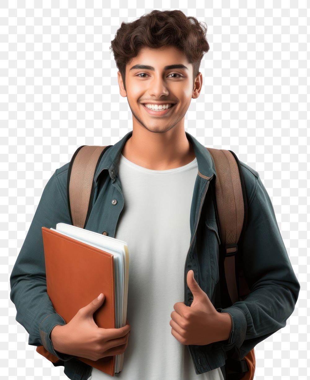 PNG Smiling student holding books | Premium PNG - rawpixel
