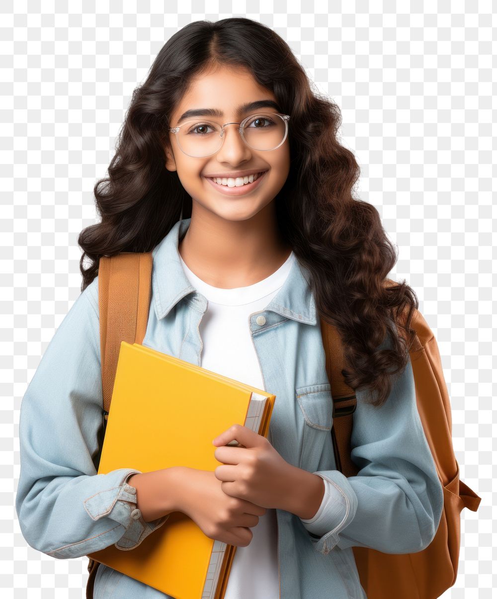 PNG Smiling student holding yellow | Free PNG - rawpixel