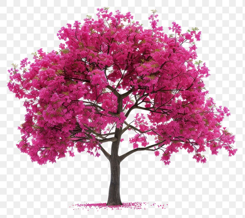 PNG Vibrant pink blooming tree | Free PNG - rawpixel
