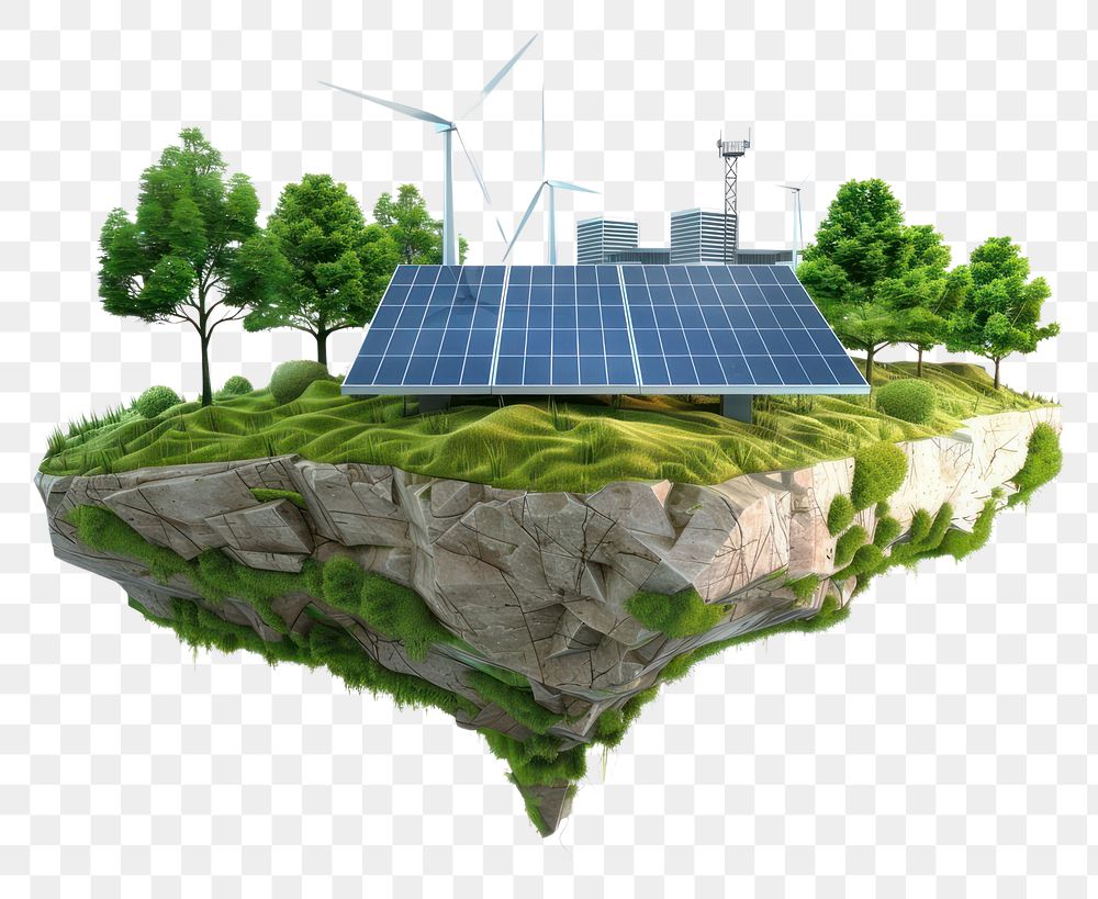 PNG Sustainable energy island concept | Premium PNG - rawpixel