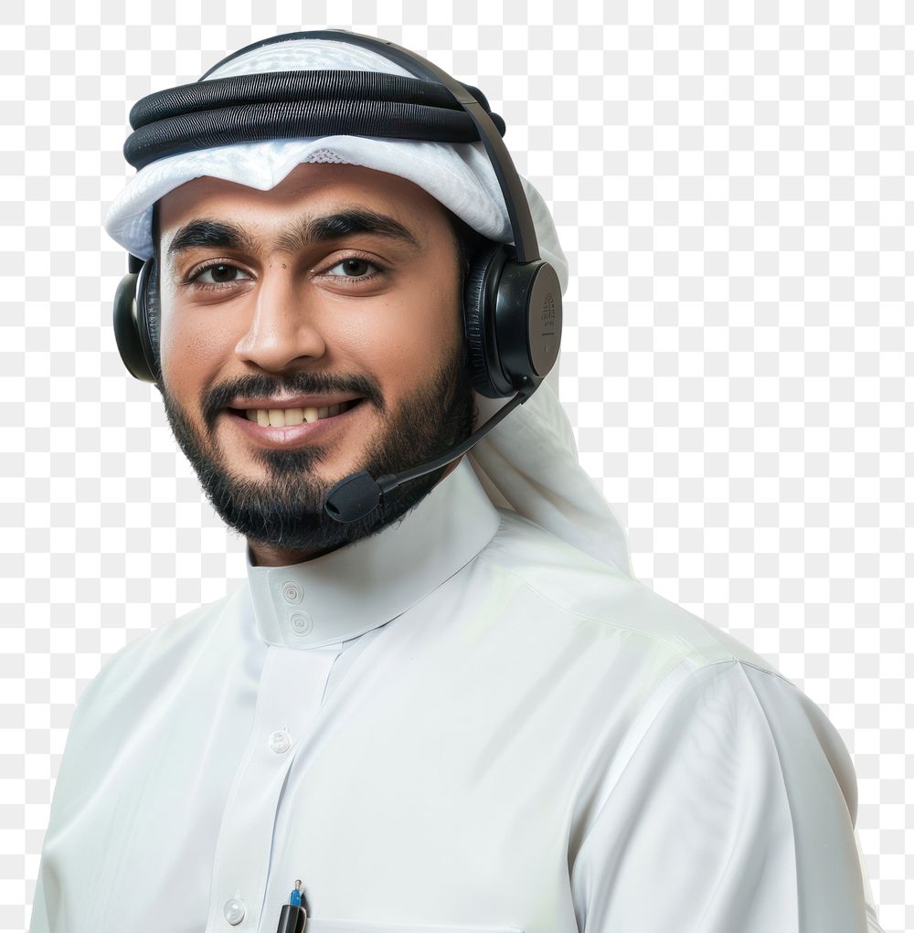 PNG Smiling Arabic customer service | Premium PNG - rawpixel