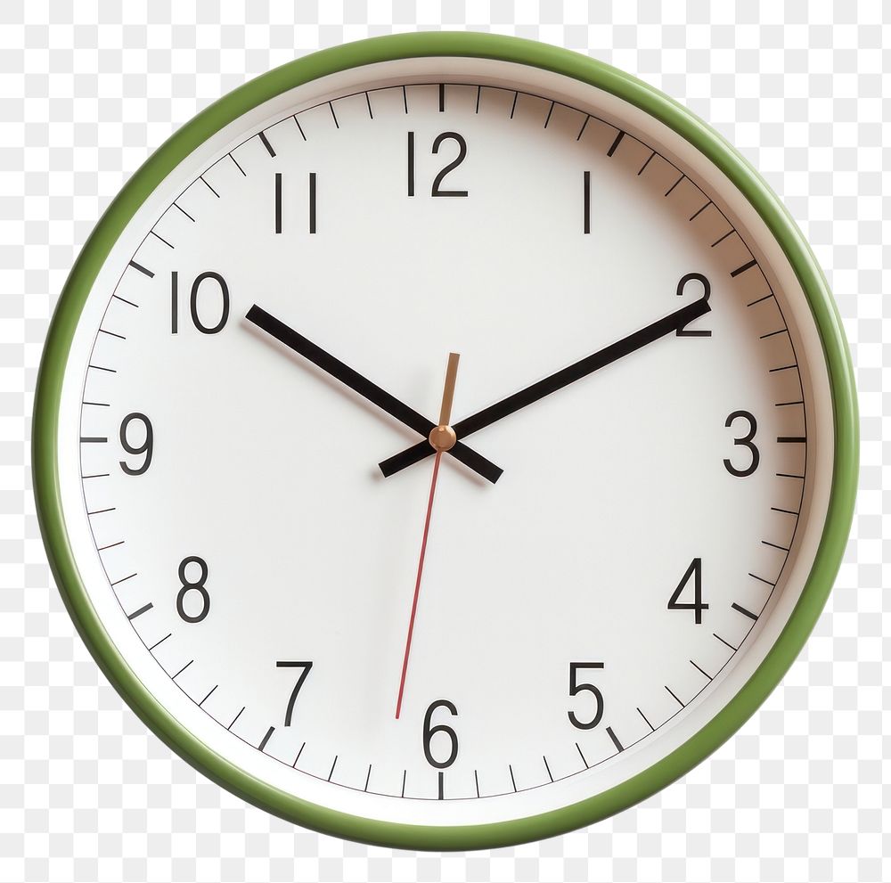 PNG Minimalist green wall clock | Free PNG - rawpixel