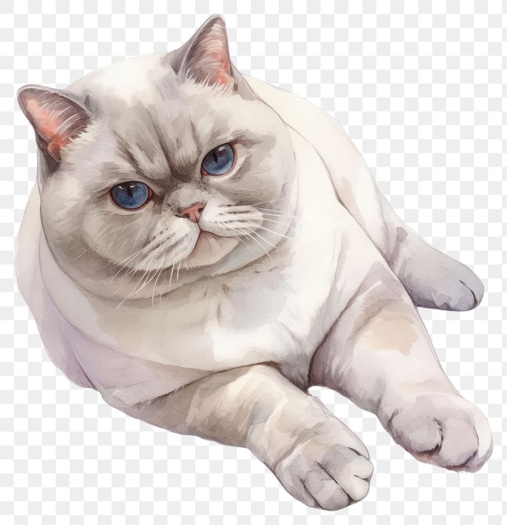 PNG british shorthair cat art | Free PNG - rawpixel
