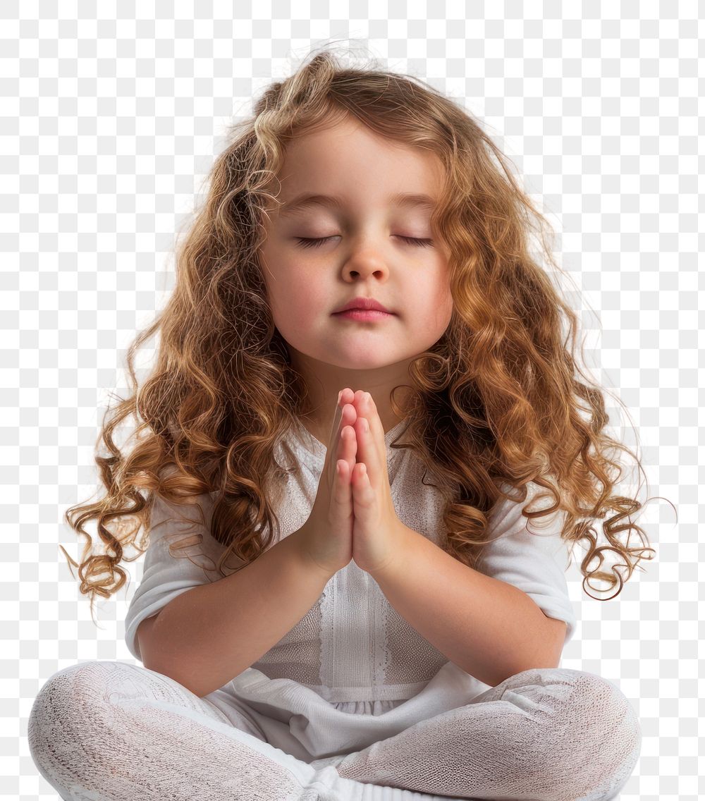 PNG Peaceful child meditating calmly | Free PNG - rawpixel