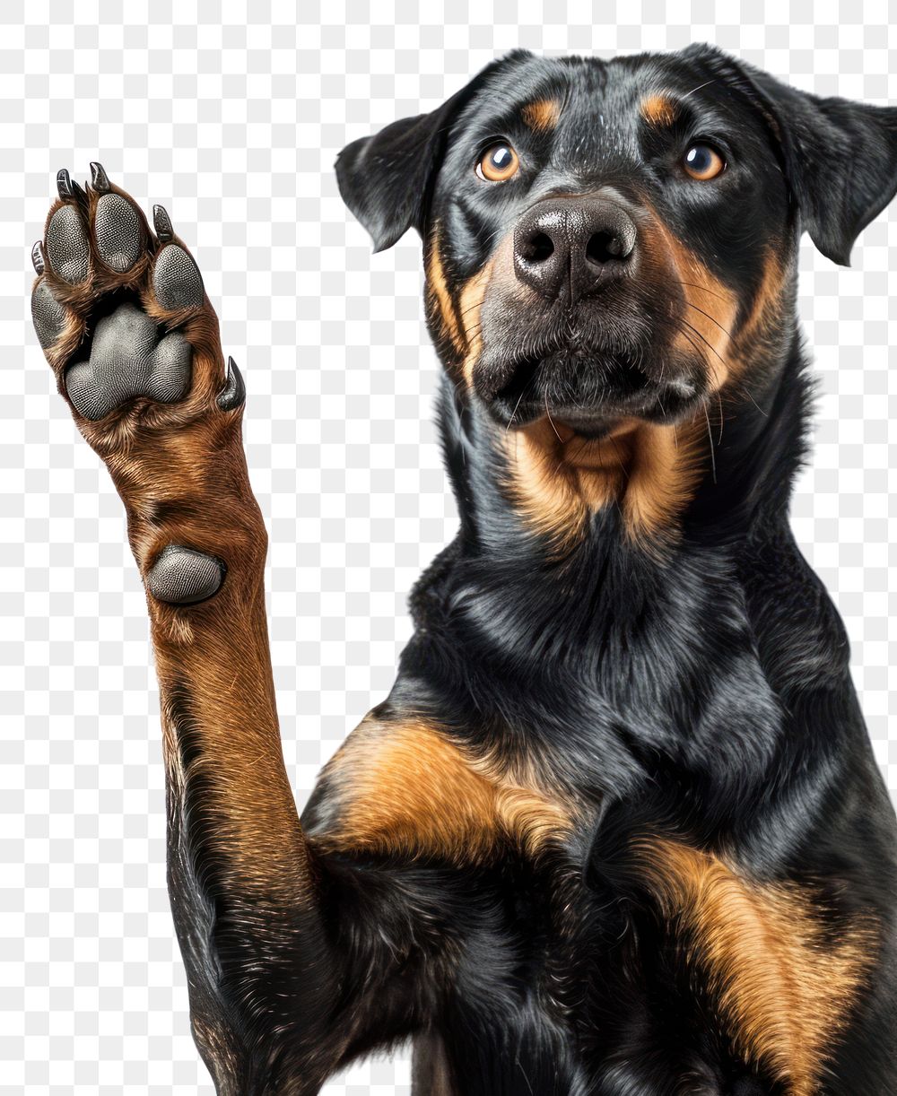PNG Dog raising paw high | Free PNG - rawpixel
